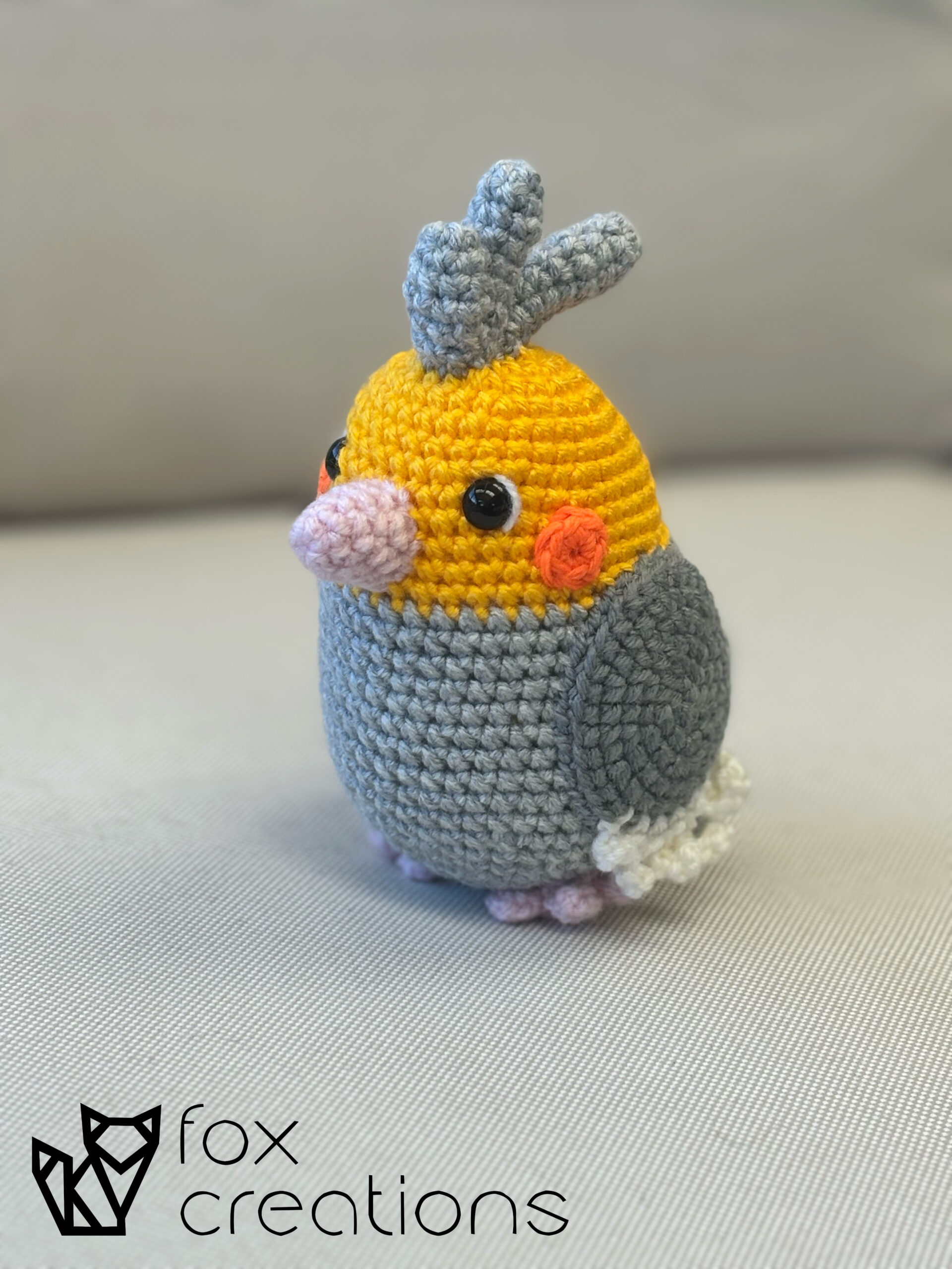 Cockatiel Chibi Amigurumi Plushie - Fox Creations